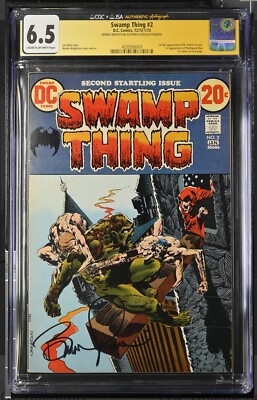 DC Comics SWAMP THING #2 CGC 6.5 Signature Series JSA Bernie Wrightson ...
