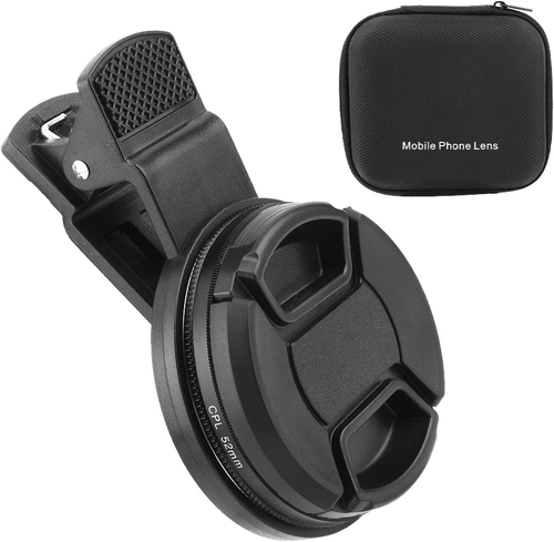 52mm Clip-on CPL Phone Camera Lens Filter, Universal CPL Phone Camera ...