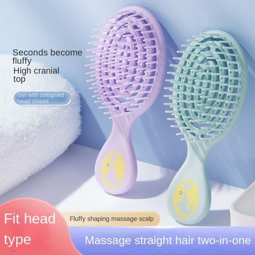 Macaron Doughnut Shape Barber Comb Hanging Hole Solid Color Hair Brush ...