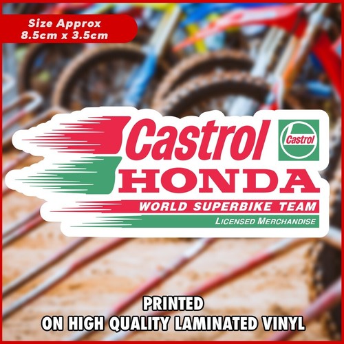 Castrol Honda Racing Sticker Decal For Car Bike Caravan Trailer Man ...