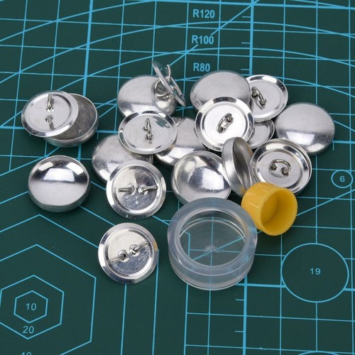 (20mm)Cover Buttons Kit DIY Fabric Covered Button Kit Flat Back Buttons ...