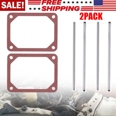 2PCS For Briggs & Stratton Push Rod Set &Valve Cover Gasket 690981 ...