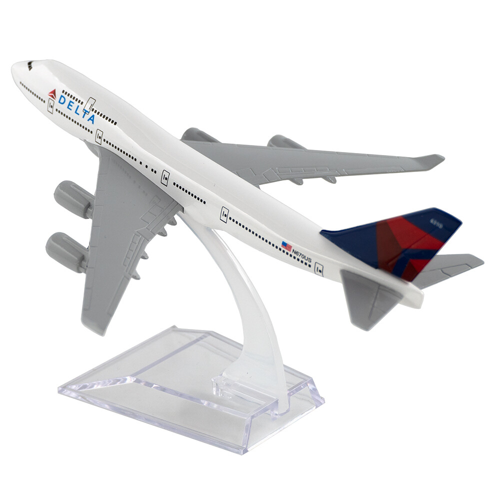 16cm Aircraft Boeing 747 Delta Airlines Model Alloy B747 Plane Toys ...