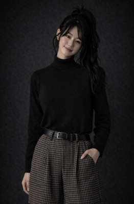 Vtg 80s Wool High Waisted Plaid Mod Dress Academia Preppy Walking ...