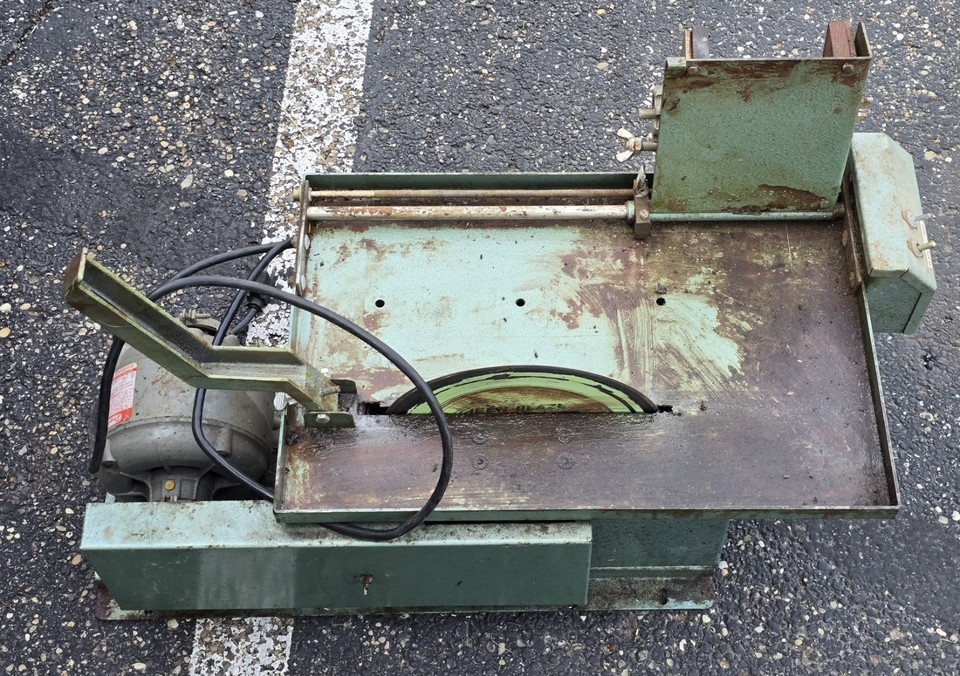 10" RAYTECH 10S LAPIDARY DIAMOND ROCK SAW RUNS AUTOFEED THREADED ROD ...