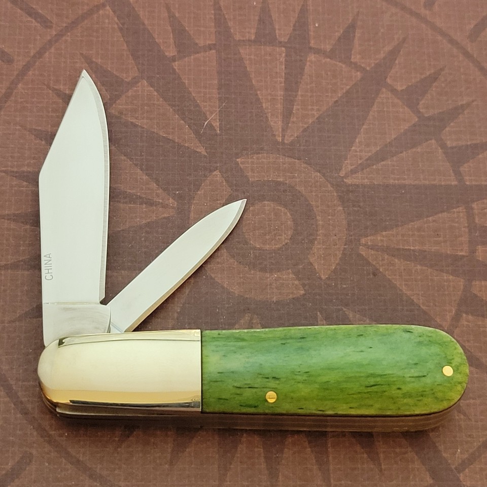 Vintage ROUGH RIDER BARLOW Knife Smooth BONE Handles RR Tested Sharp | eBay