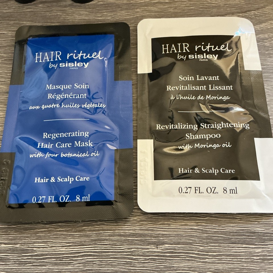 New Hair Ritual By SISLEY PARIS Samples With Travel/makeup Bag 7 Pc ...