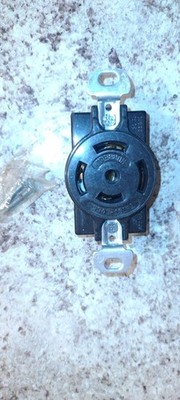 Hubbell Single Twist-lock 5-wire Receptacle, 20a, 250v AC or DC, 10a ...