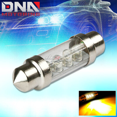 4X 3MM ROUND LED 39MM BRIGHT AMBER HIGH POWER INTERIOR DOME 12V LIGHT ...