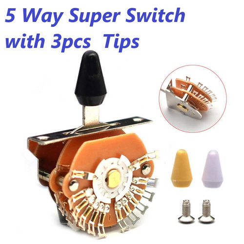 5 Way Super Switch Pickup Selector Super 4 Pole Double Wafer for ST/TL ...
