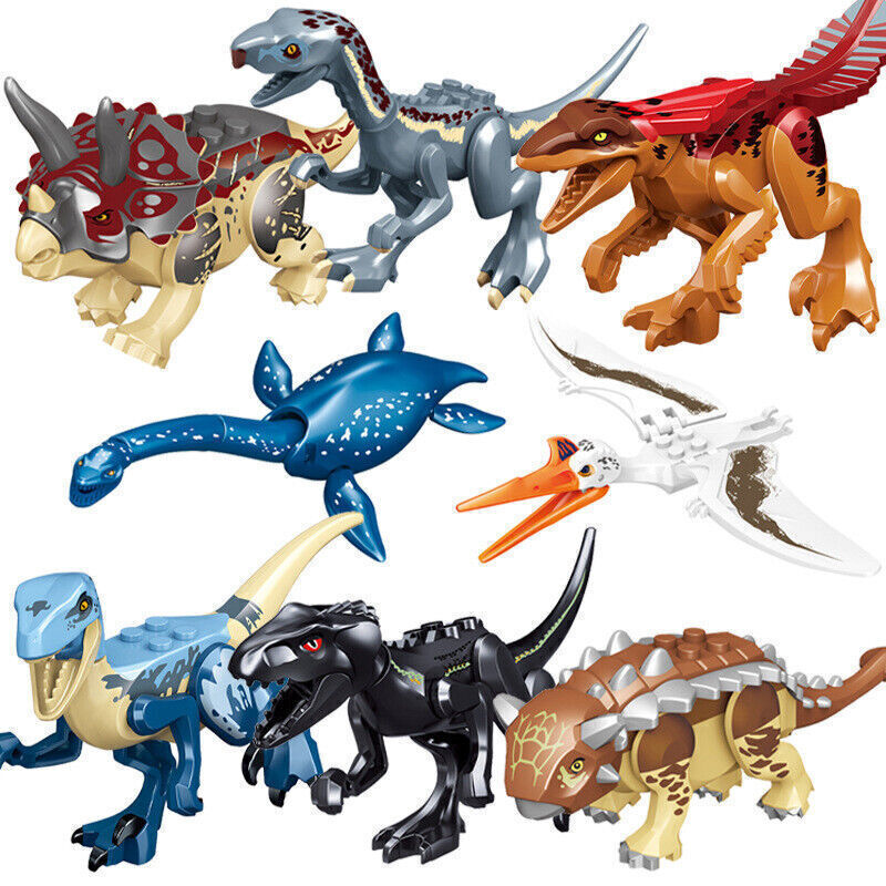 8Pcs Dinos fit Jurassic World Lego Dinosaur Tyrannosaurus TRex Park ...