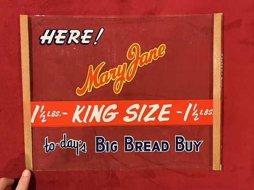 Vintage Advertising Mary Jane King Size Bread Sticker Decal New | eBay