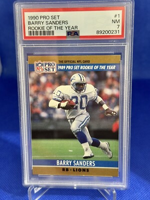 1990 Pro Set Barry Sanders #1 PSA 7 ROOKIE OF THE YEAR! 🔥🔥 | eBay