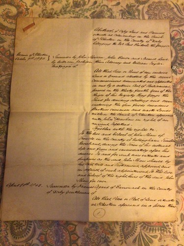 1795 Land Document, Rare , Ilkeston , Derbyshire, Bostock Family ...
