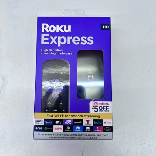 Roku Express 3960RW HD Wi-Fi Streaming Media Player With Remote Black ...
