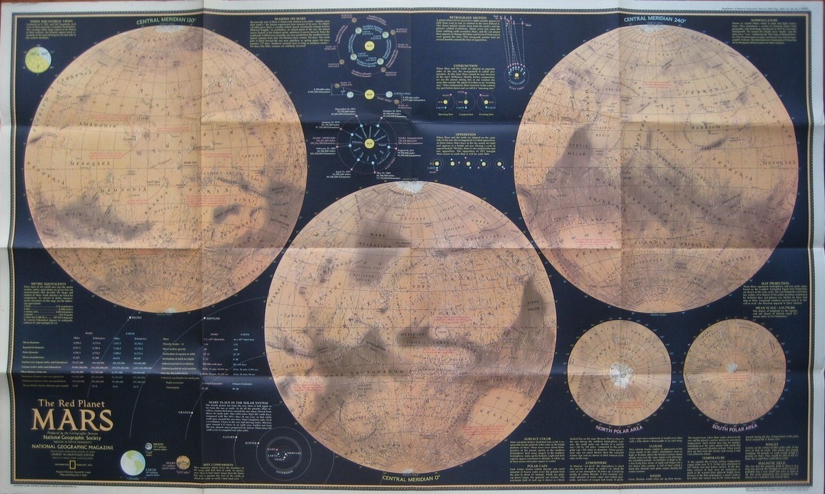 Geographical Maps Of The Planet Mars Mars Craters, Valleys, Plains