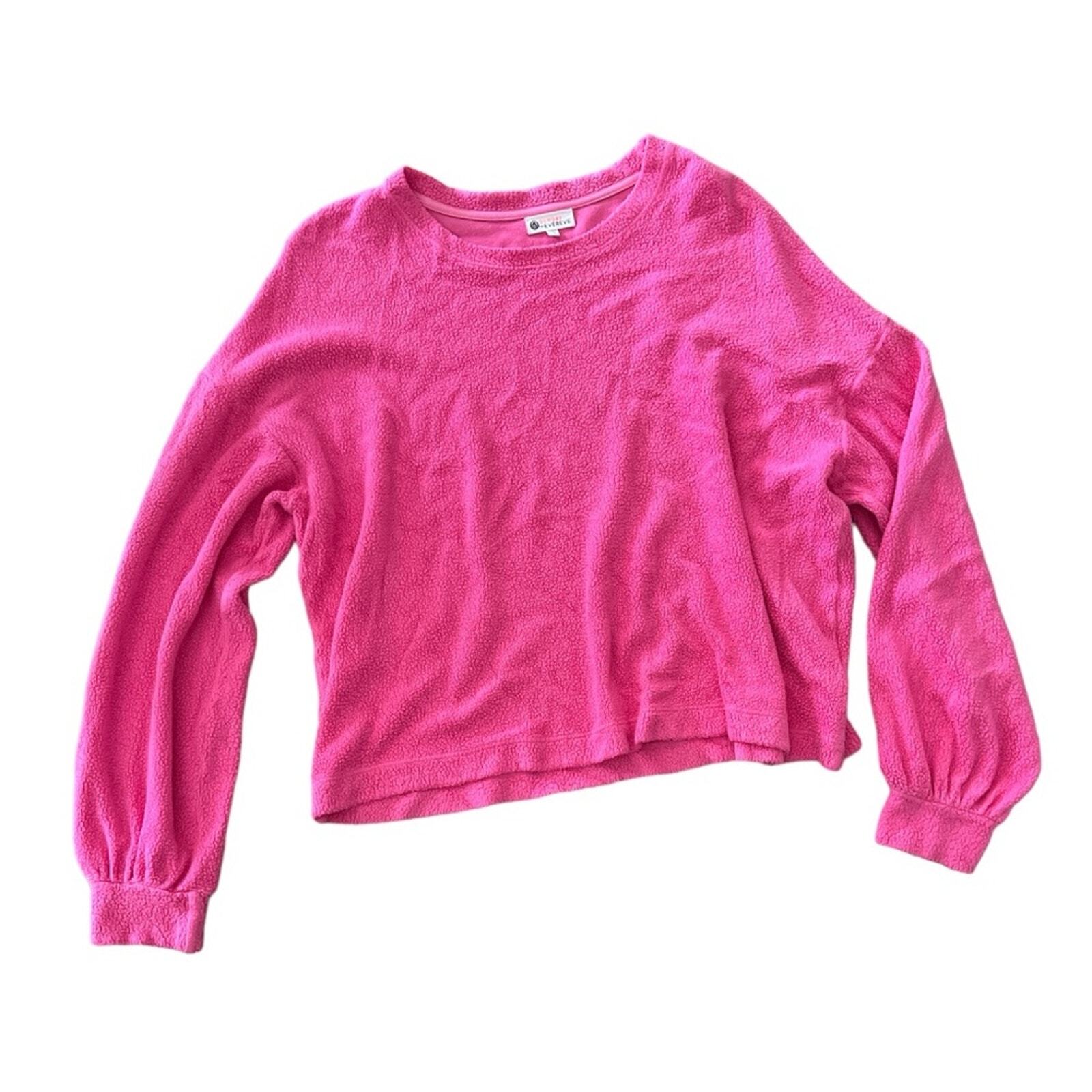 Sundry for Evereve Sherpa Hot Pink Pullover Sweatshirt | 1 (US Small ...