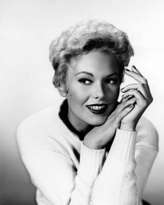 Kim Novak 1950's smiling studio portrait in white sweater 4x6 photo | eBay