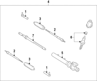 485213U025 Nissan Socket kit-tie rod, inner 485213U025, New Genuine OEM ...