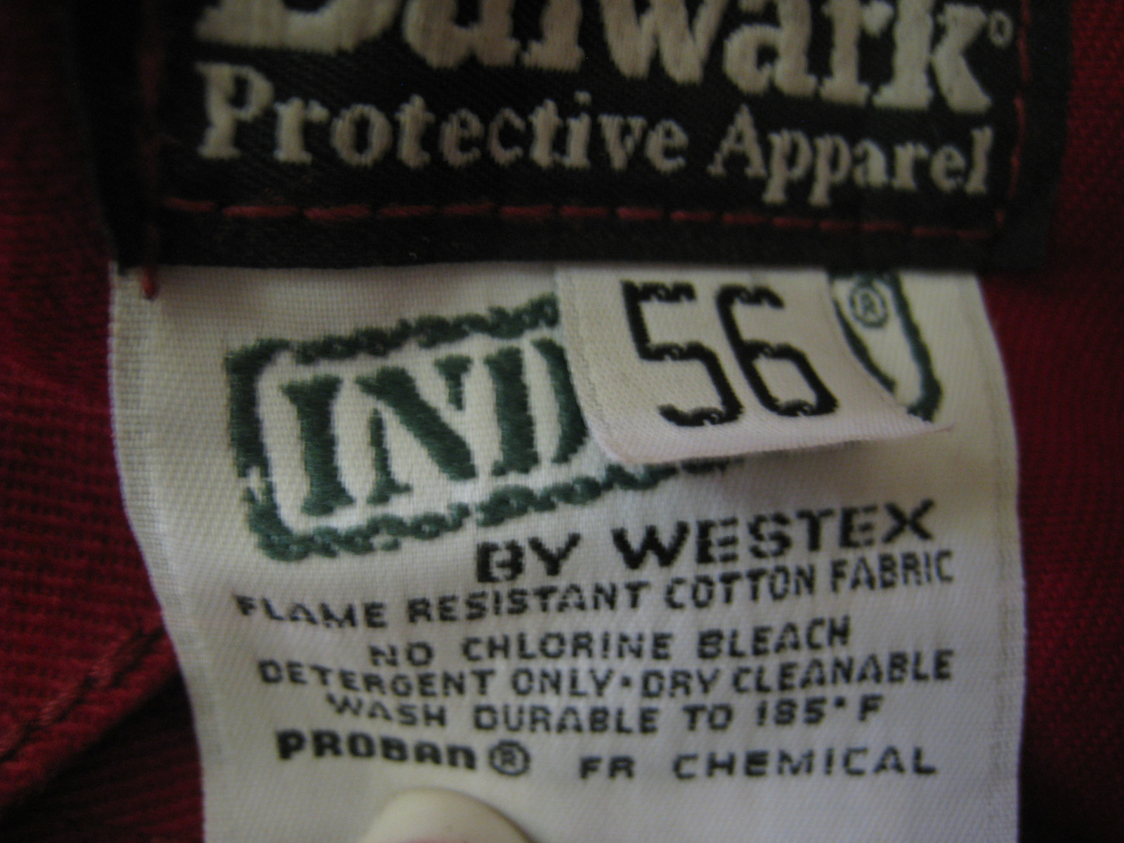 BULWARK FR RED SIZE 56 COVERALL SET , ARC RATING 7.9 ATPV FREE SHIPPING ...