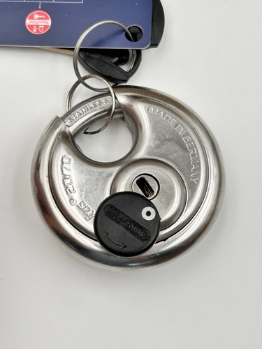 ABUS 20/70 Diskus Round padlock with Plus Cylinder - KEYED ALIKE - NEW ...