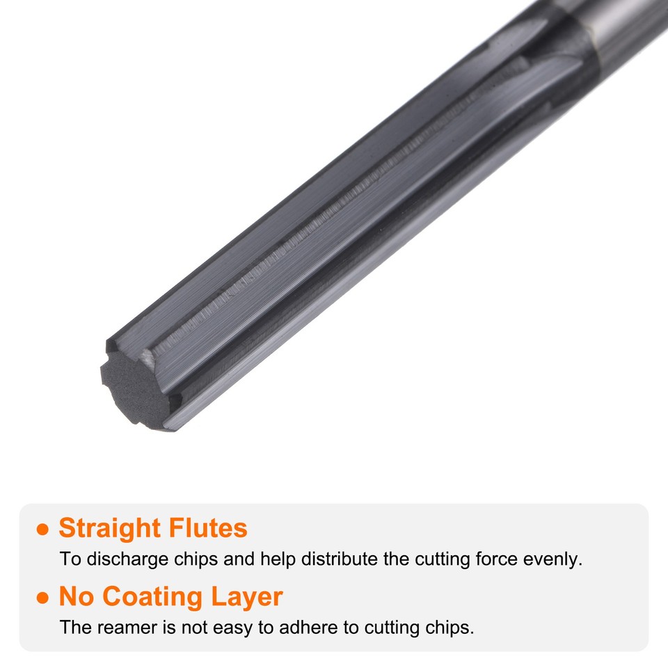 Carbide Chucking Reamer 0.255" Straight Flute Straight Shank Machine ...