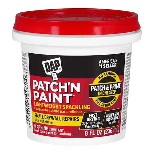 Patch-N-Paint 8 oz. White Premium-Grade Lightweight Spackling Paste NEW ...