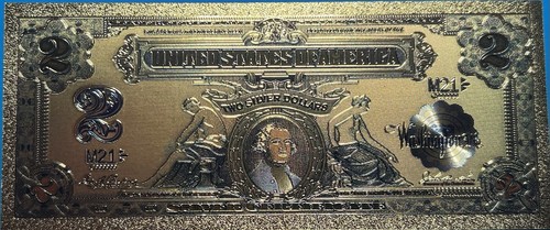 1899 America $2 Dollars Gold Foil Banknote Collectable Novelty Note | eBay