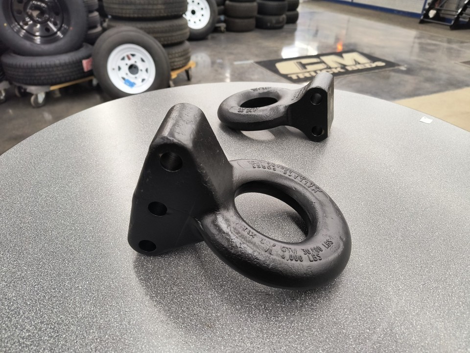 Pintle 3" Tow Ring Channel Mount coupler - 3 Bolt tow ring 30k GTW MADE ...