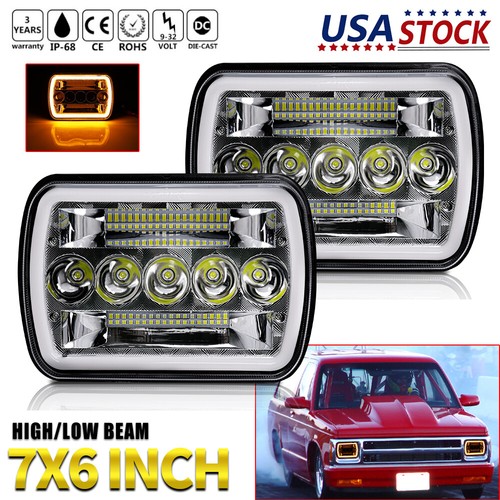 DOT 5x7" 7x6" Led Projector Headlight H4 Fit For GMC Chevrolet Express ...