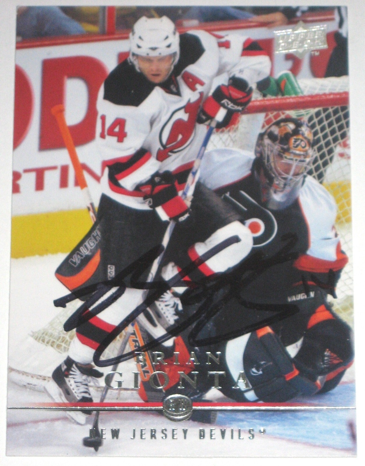 BRIAN GIONTA SIGNED 08-09 UPPER DECK NEW JERSEY DEVILS CARD AUTOGRAPH ...