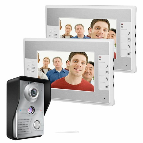 7" LCD Color Video Door Phone Intercom Doorbell Home Security System 2 ...