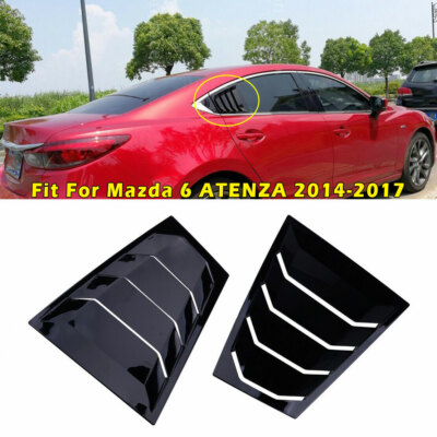 Fit For Mazda 6 Atenza 2014-2017 ABS Black Side Window Louver Sun Shade ...