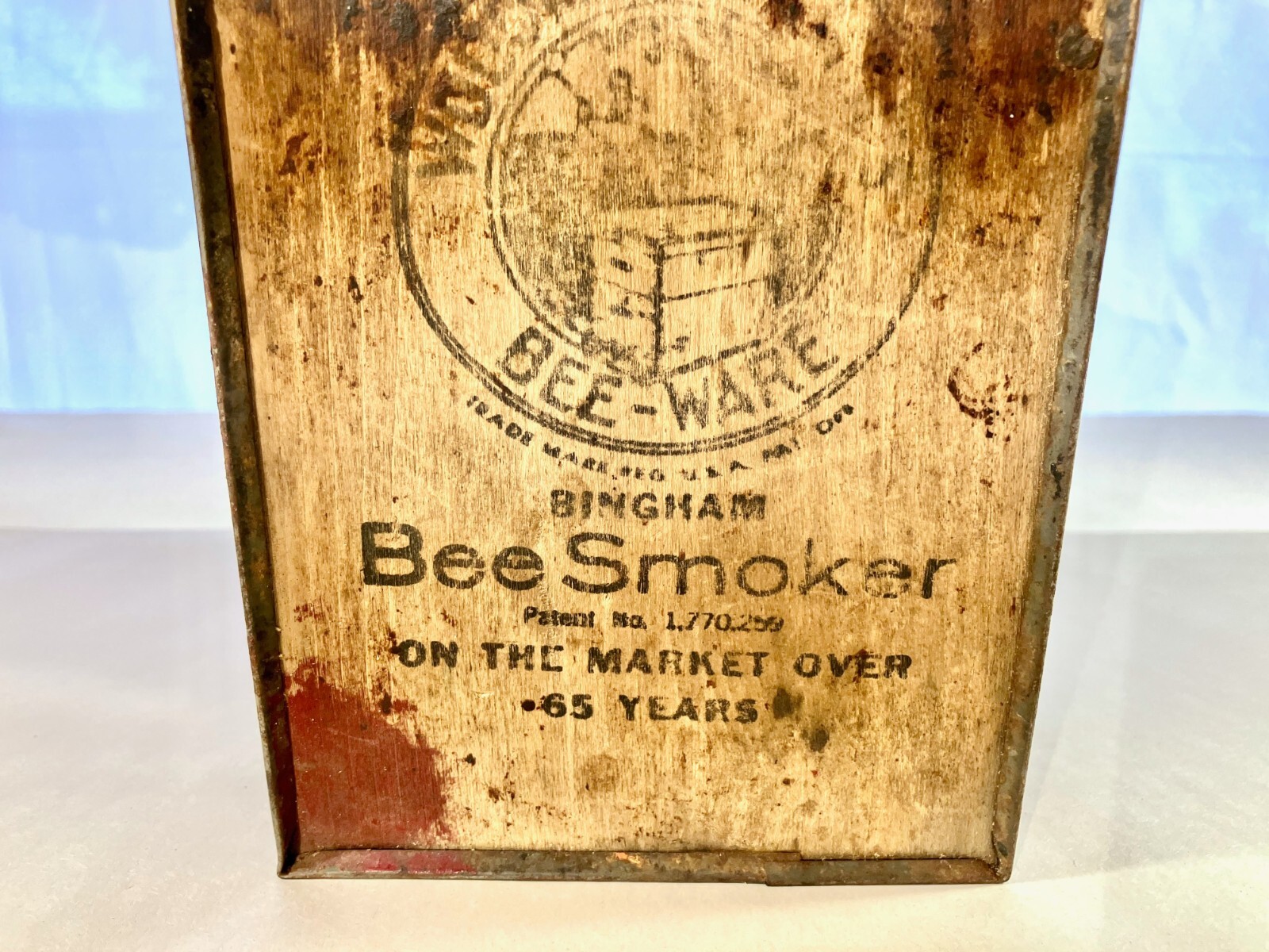 Vintage WOODMAN'S FAMOUS BEE-WARE BINGHAM BEE SMOKER Tin & Bellows ...
