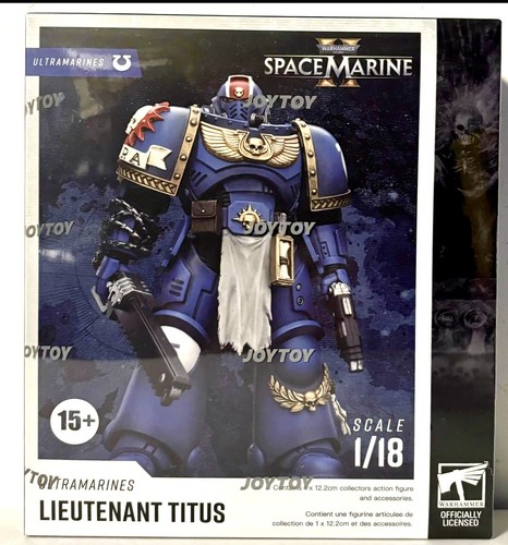Joytoy Warhammer 40K Ultramarines Lieutenant Titus - 1/18th Scale box ...