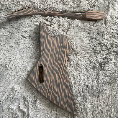 Unfinished DIY Explorer Electric Guitar Solid Body H-H Pickups Black ...