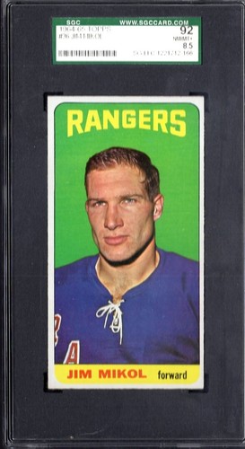 1964 1965 Topps # 36 Jim Mikol Graded Card SGC 92 = 8.5 New York ...