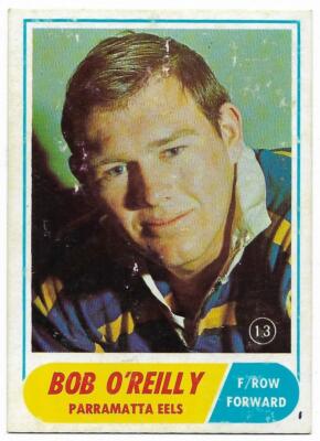 1969 Nrl Rugby League Scanlens (13) Bob O'REILLY Paramatta Eels * | eBay