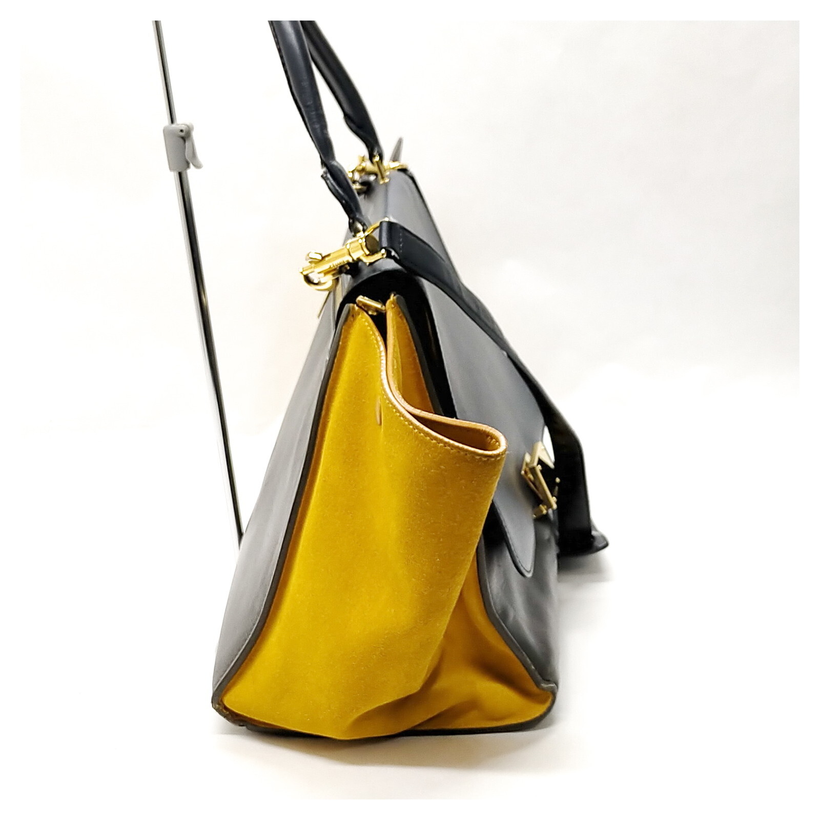 CELINE Hand Bag Black Leather 1271907 | eBay