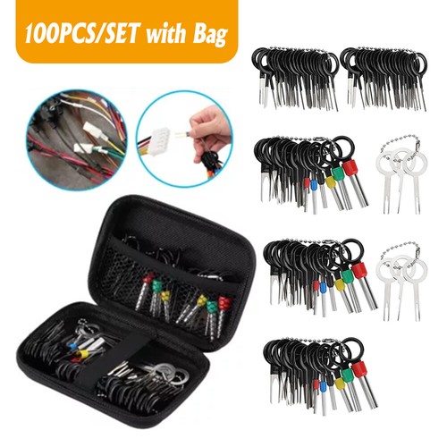 100Pcs Car Pin Ejector Wire Kit Extractor Terminal Removal Connector ...