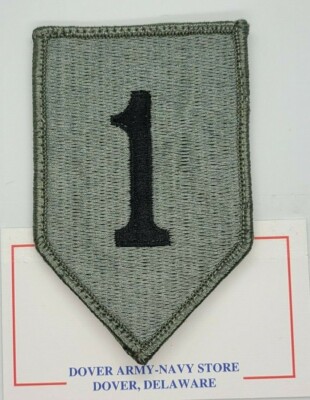 US ARMY 1ST INFANTRY DIVISION PATCH WITH BLACK NUMBER - ACU | eBay