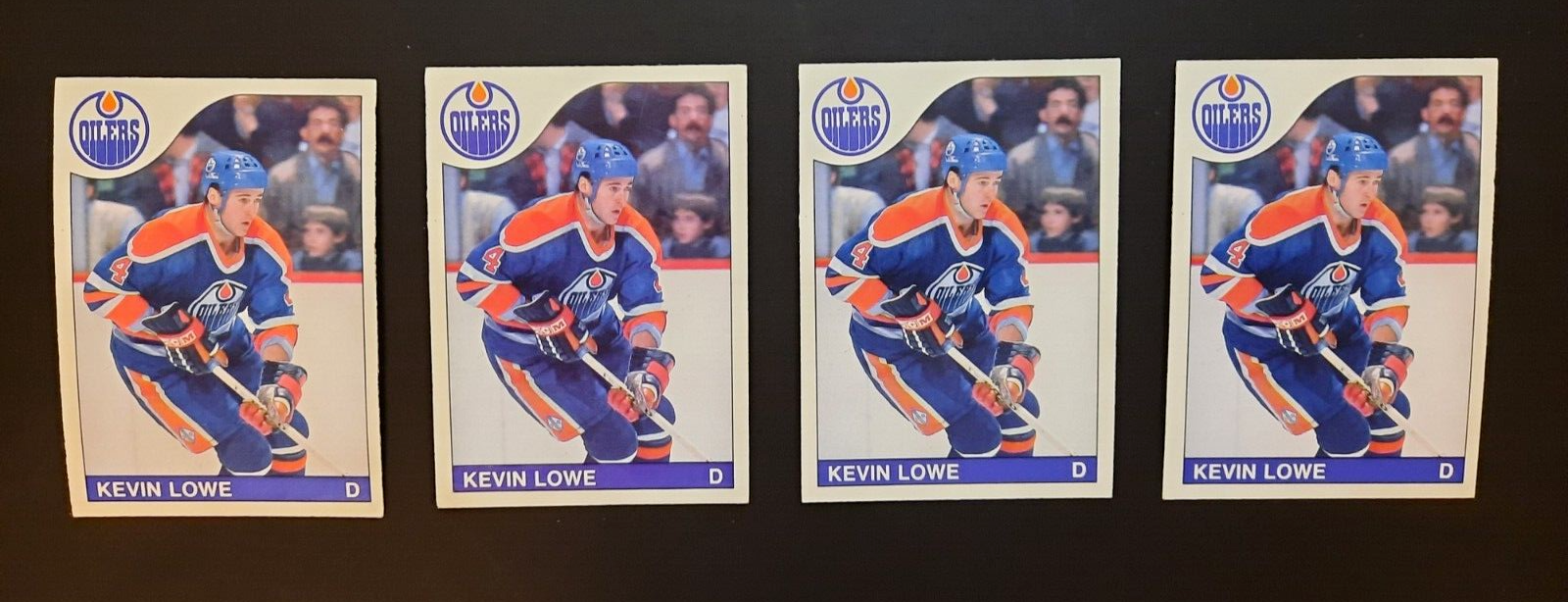 1985-86 O-Pee-Chee #239 Kevin Lowe 4 Card Lot NM-MINT Edmonton Oilers ...