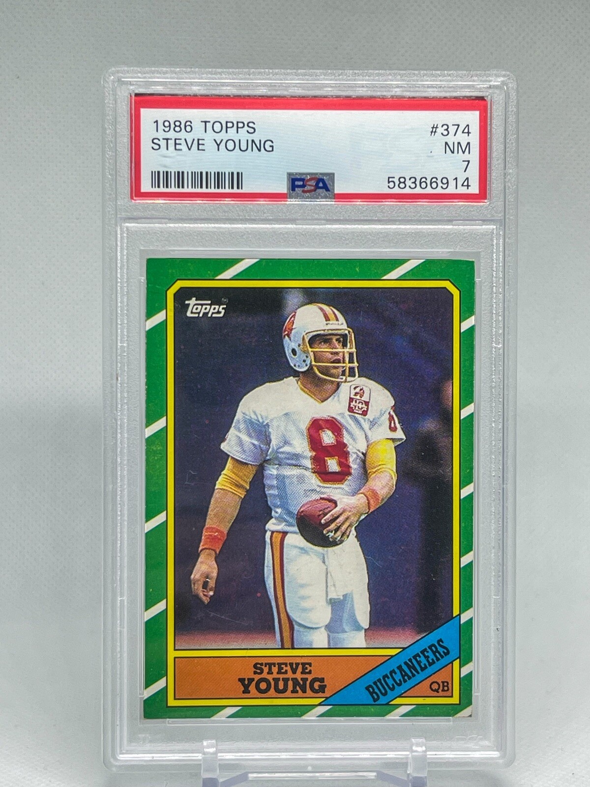 1986 Topps PSA 7 Steve Young HOF Rookie #374 Bucs 49ers | eBay