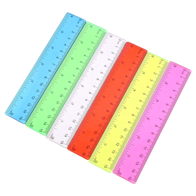 8 Pack Colorful Plastic Rulers, Metric Bulk Rulers with Inches and ...