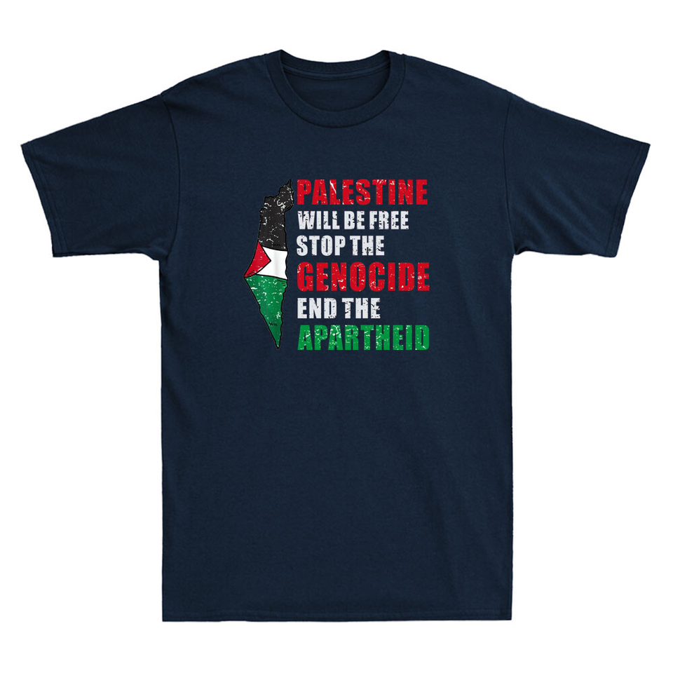 Palestine Will Be Free Stop The Genocide End The War Quote Vintage Men ...