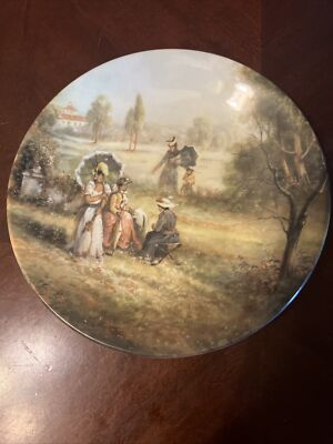 Royal Falcon Ware Weatherby Plate Sunday In The Park By C Pila Hand ...