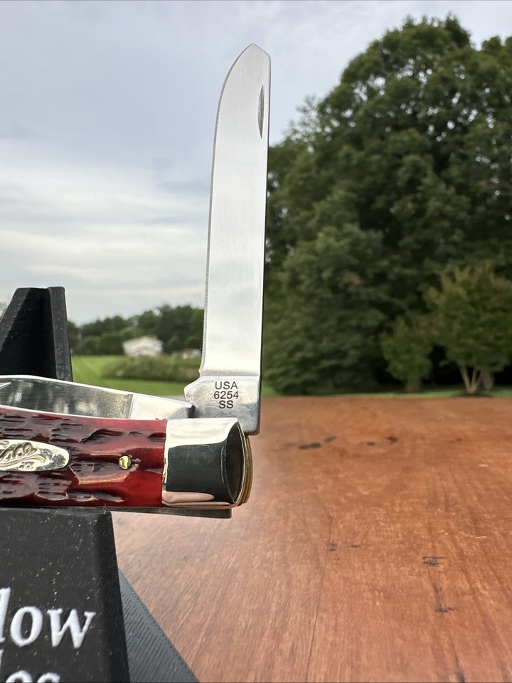 Case XX 2024 Crimson Peach Seed Jig Bone 6254 SS Trapper Knife | eBay