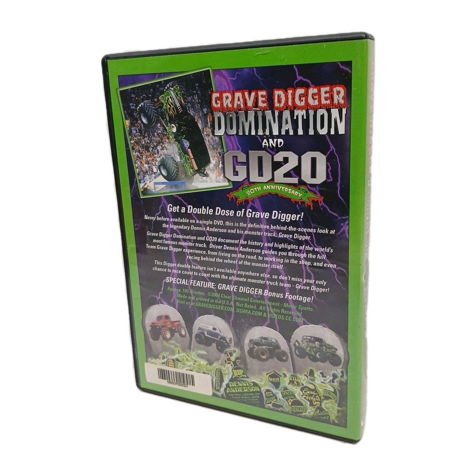 Grave Digger Double Feature DVD Monster Truck Domination & GD20 Bonus ...