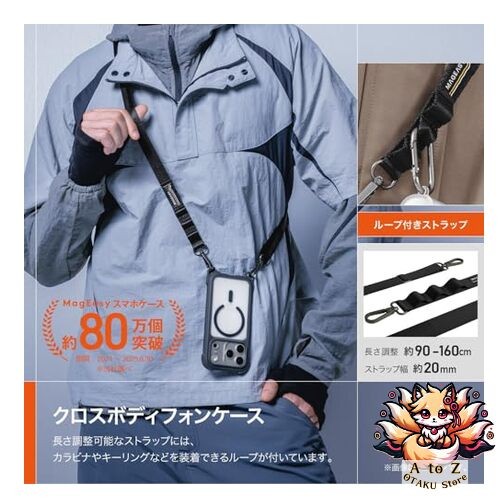 NEW MagEasy iPhone 17 Pro Case Clear Shoulder Strap MagSafe Compatible ...