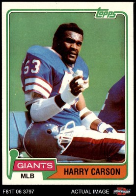 1981 Topps #475 Harry Carson Giants-FB HOF South Carolina St 8 - NM/MT ...